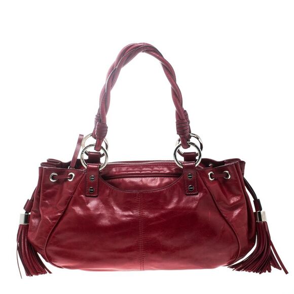 Givenchy | Bags | Givenchy Red Leather Drawstring Shoulder Bag | Poshmark